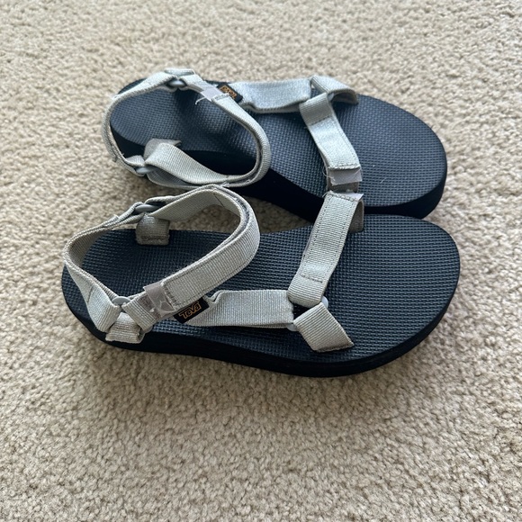 Teva | Shoes | Teva Silver Platforms | Poshmark